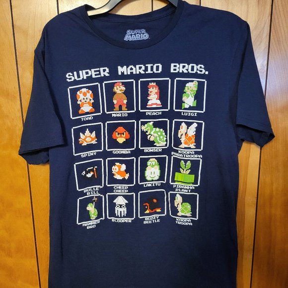 Nintendo | Shirts | Super Mario Brothers Shirt Large Short Sleeve ...